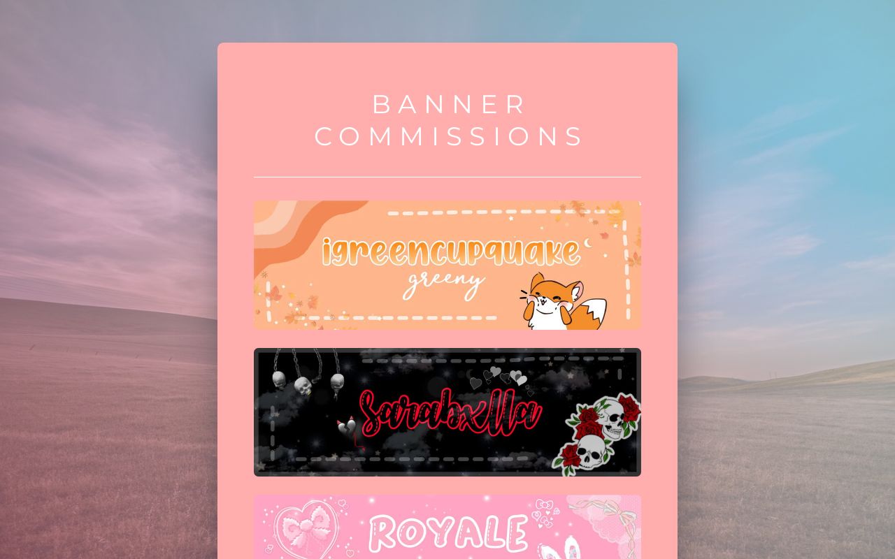 igreencupquake's banner commissions